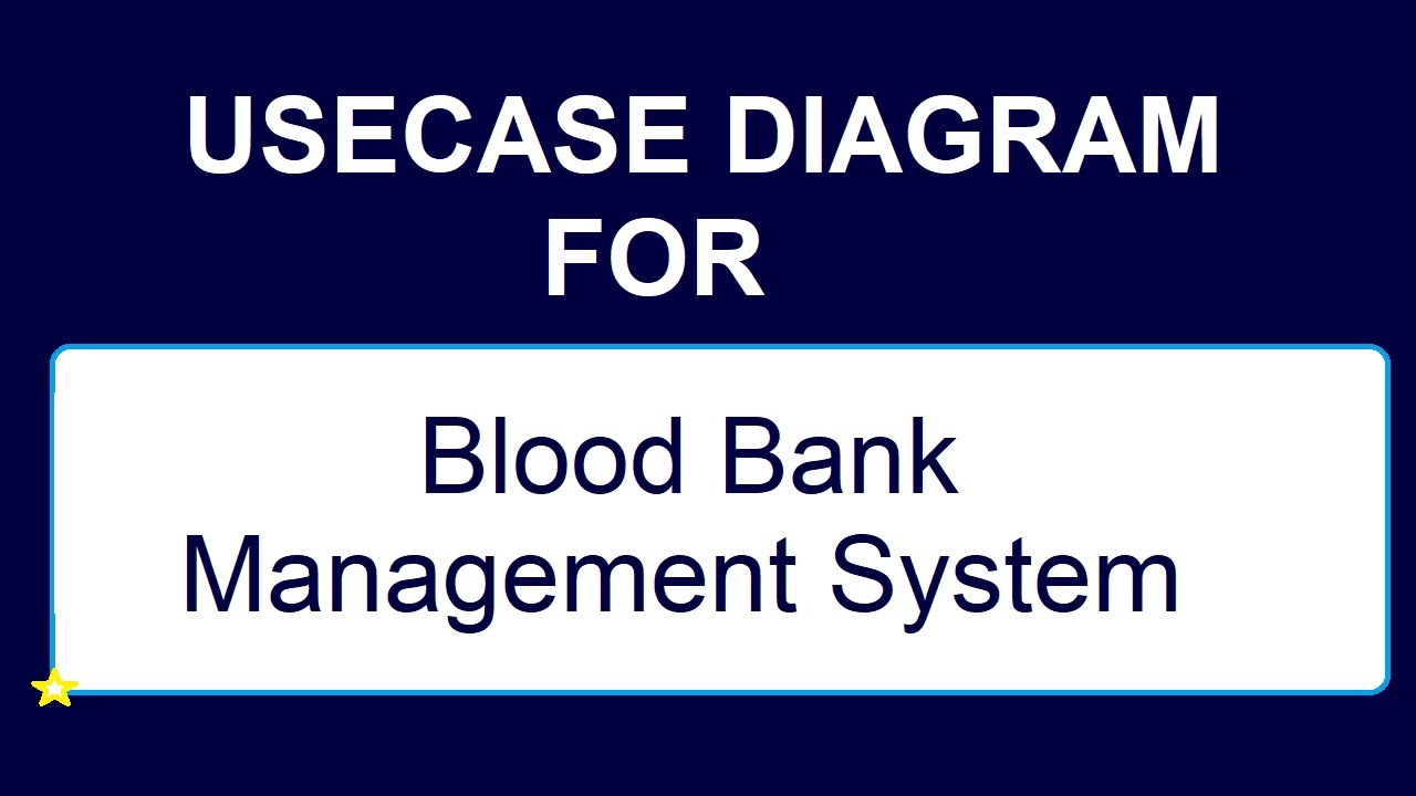 use case diagram for blood bank management system | blood donation ...