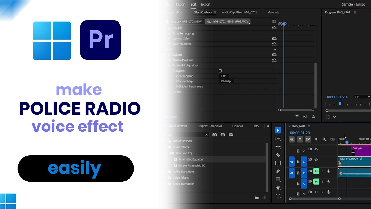 How to Make Police Radio Voice Effect in Premiere Pro [easy] - YouTube