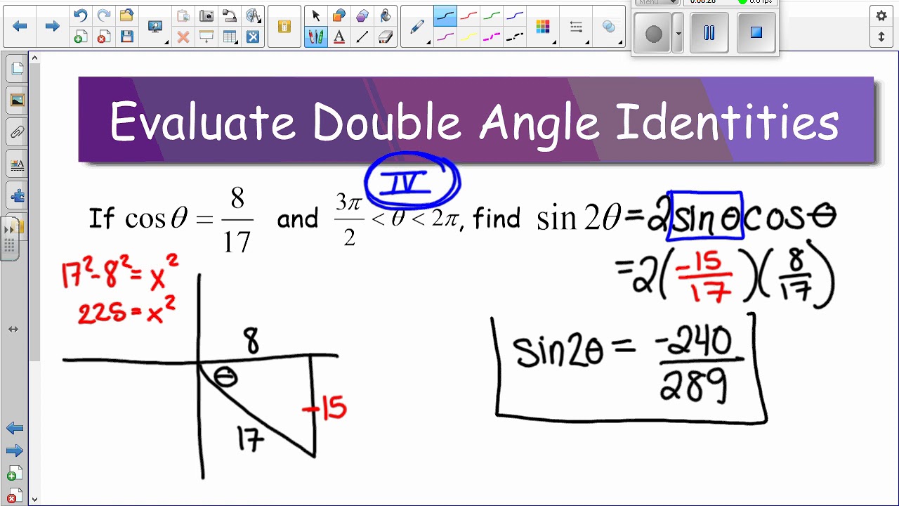 6-5 Double and Half Angle Identities - YouTube