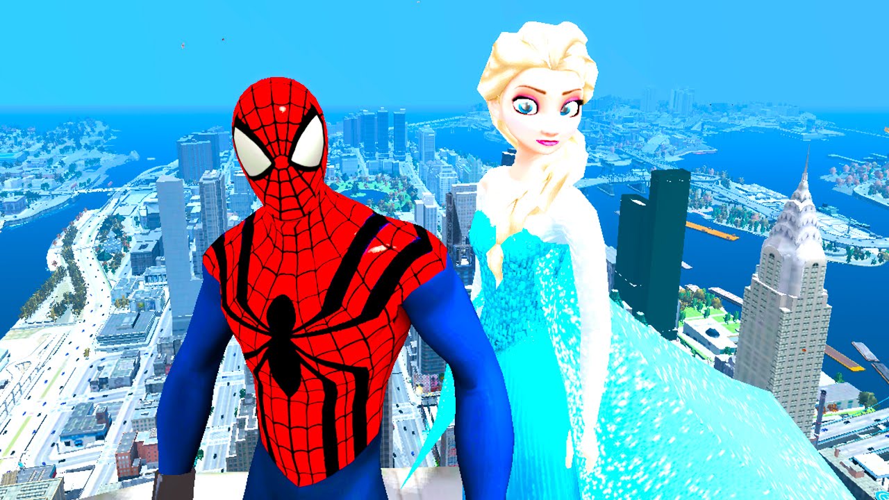 Spiderman vs Frozen Elsa Disney + Lightning McQueen Cars & Kids Songs ...