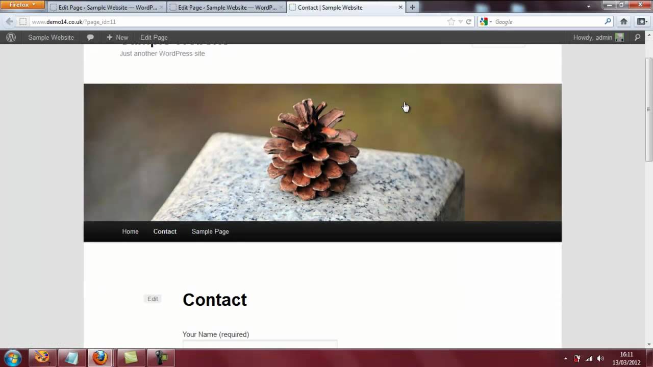 How to insert Contact Form 7 into the sidebar of a WordPress website ...