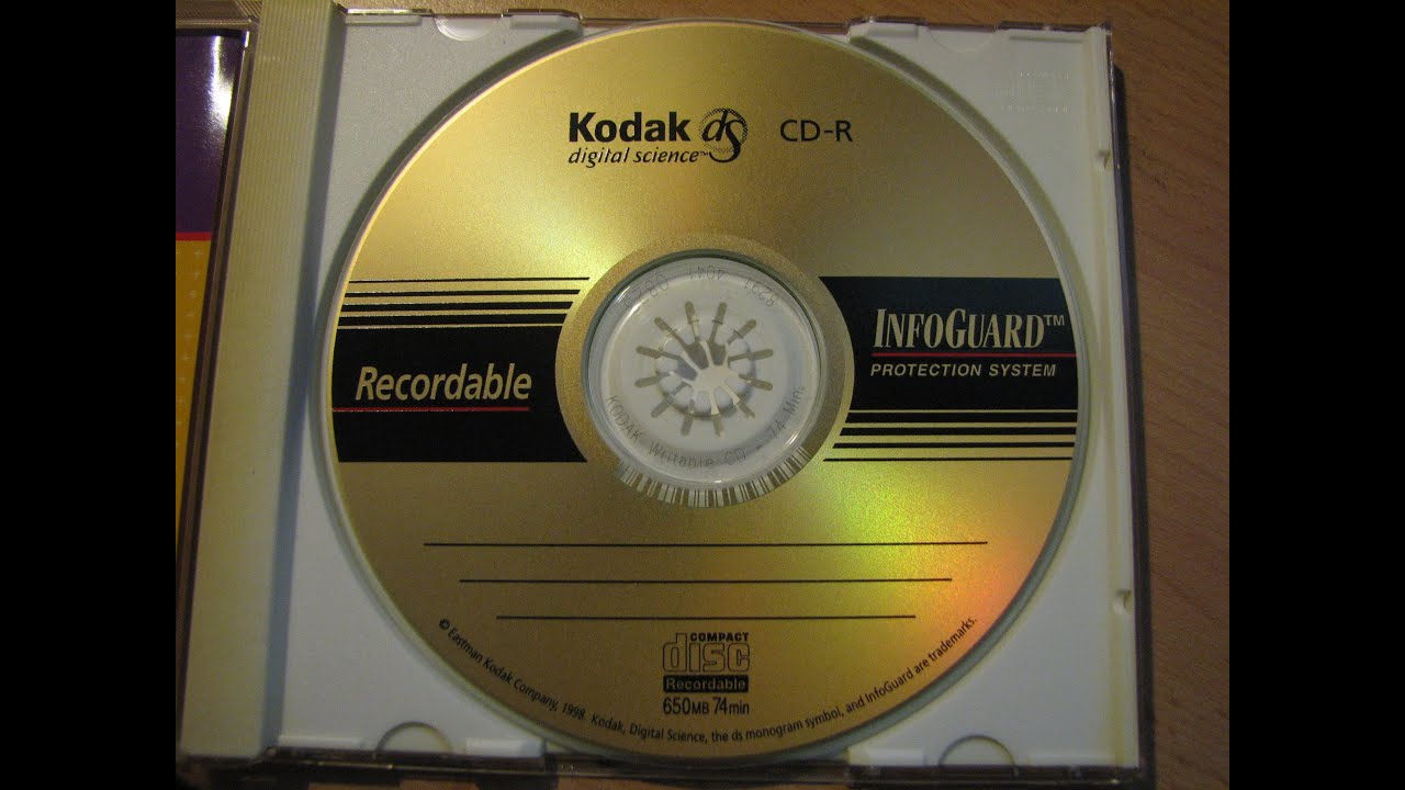 1999 Kodak CD-R surface test - YouTube