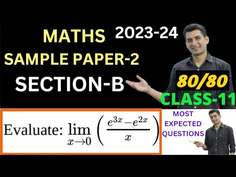 CLASS 11 : MATHS SAMPLE PAPER-2 | SECTION-B [2023-24] #mathsclass11 ...