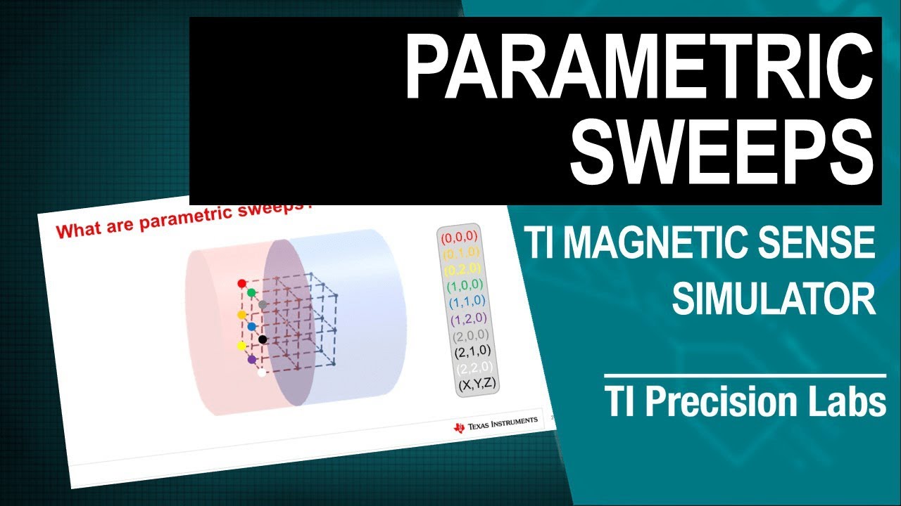 Creating parametric sweeps with the TI Magnetic Sense Simulator (TIMSS) - YouTube