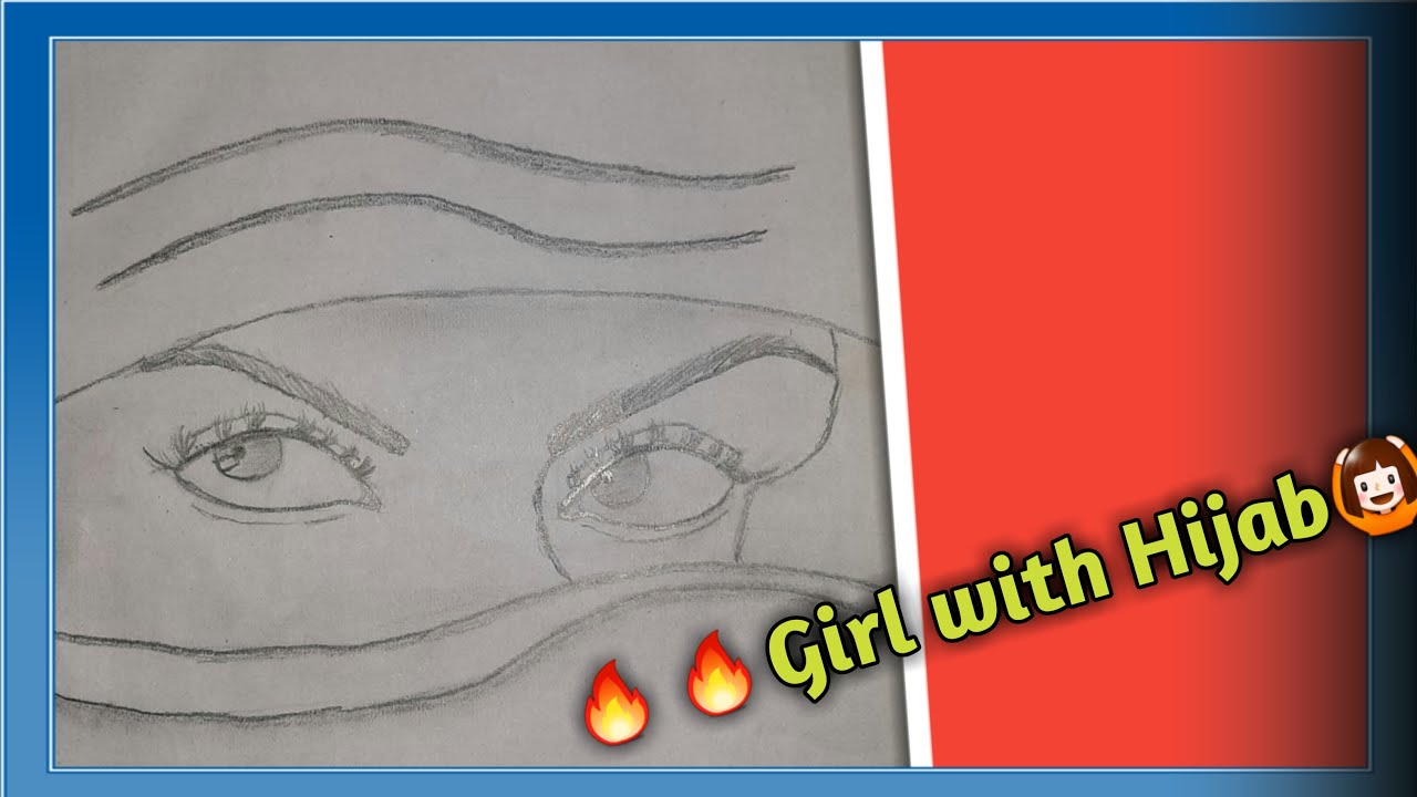 How to draw Girl with Hijab | Easy way to draw Girl with Hijab step by ...