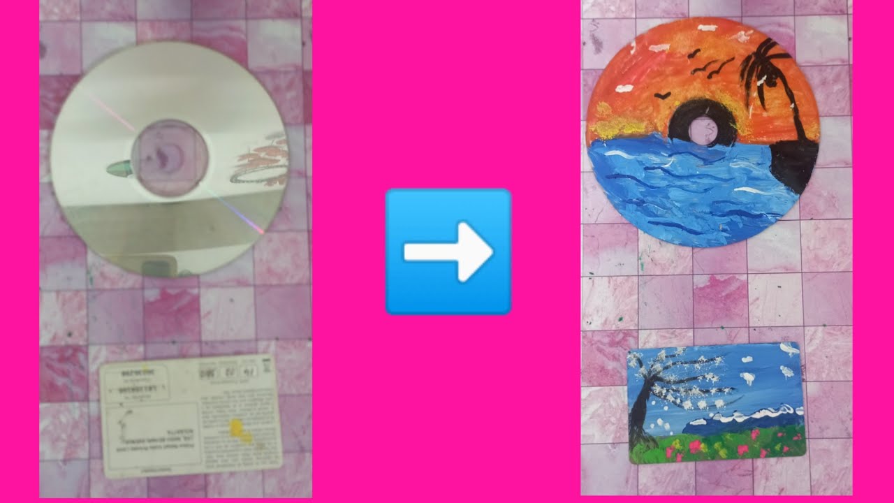 Some Amazing art idea/hacks🎨Reuse your old CD📀CD ART☺ - YouTube