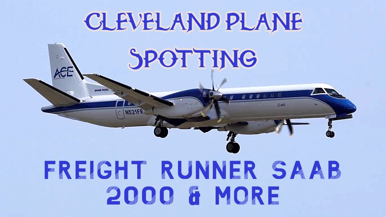 15 More Minutes of Cleveland Plane Spotting. Freight Runners Saab 2000 ...