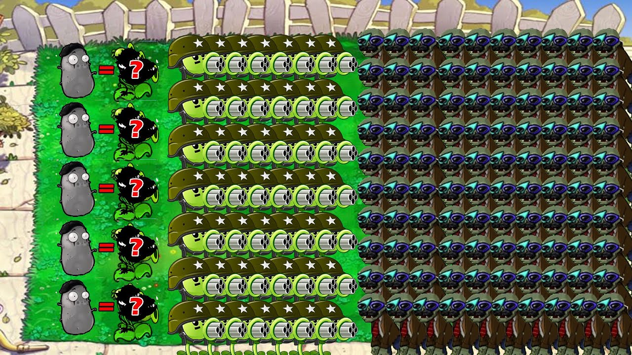New Zombies Plants Vs Zombies | Imitater Threepeater Gatling ...