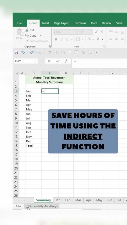 Master INDIRECT in Excel and Build Dynamic Tab References Like a Pro - YouTube