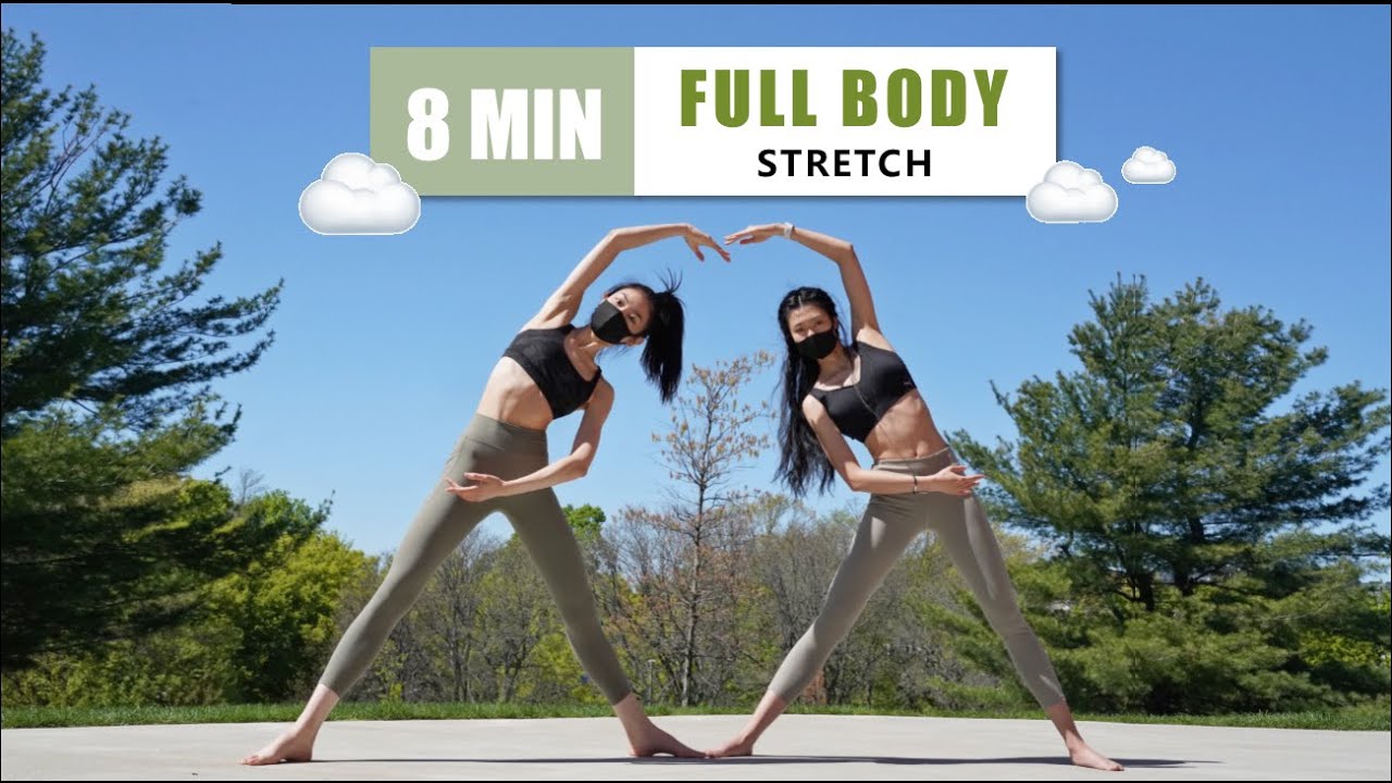 [HD] 8 MIN FULL BODY STRETCH - Relax your muscles & mind🍃全身拉伸放松 - YouTube