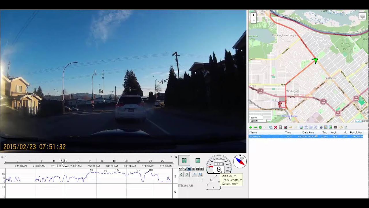 CGI Dash Cam Footage With GPS Module showing Transit Route and Speed ...
