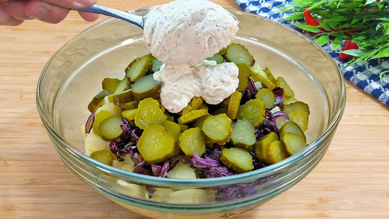 Der leckerste deutsche Salat! Ich werde nie müde, diesen Salat zu essen ...