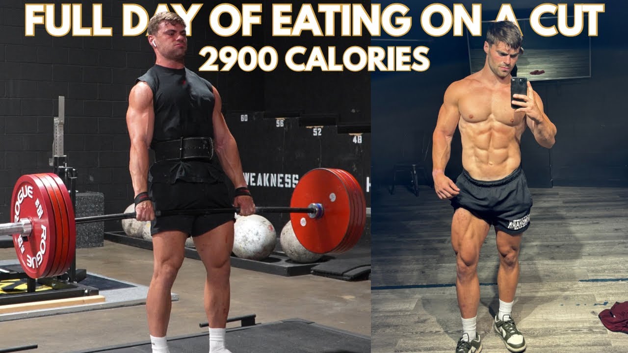 FULL DAY OF EATING TO GET TO SUB 8% BODYFAT | SPRINT & LEG WORKOUT ...