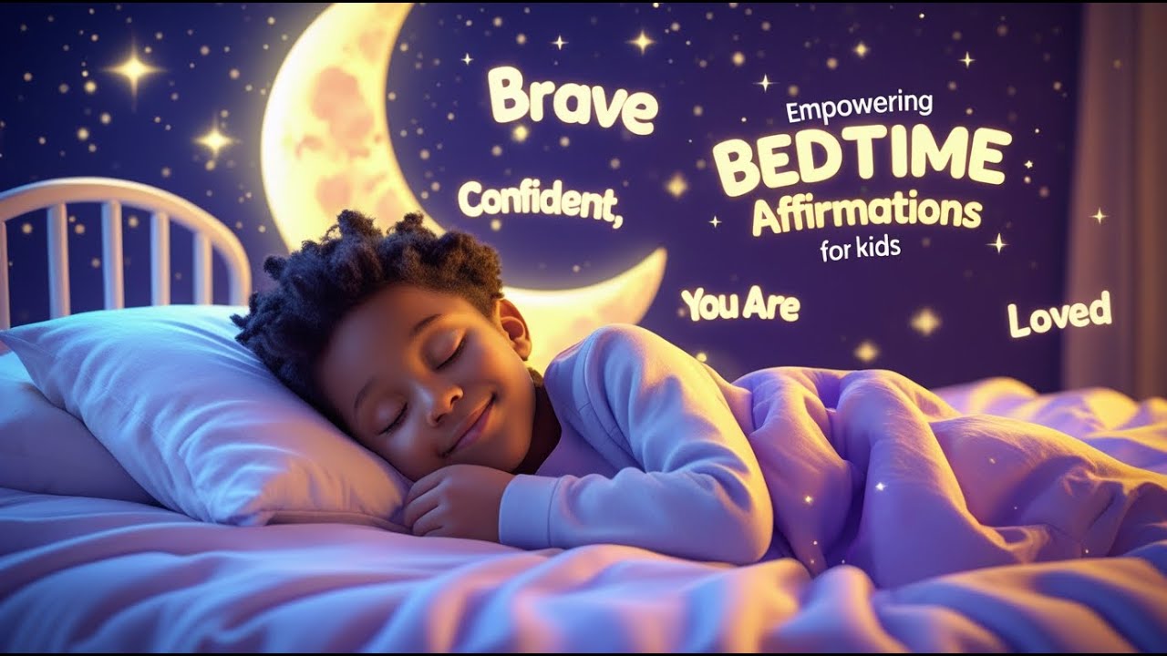 Bedtime Affirmations for Kids | Calm Sleep Music & Positive Words to ...