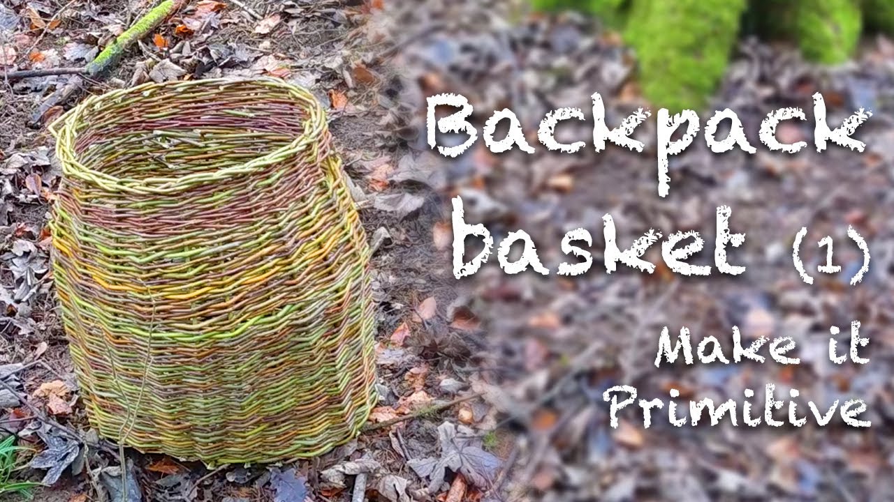 Weaving a backpack basket (1) - YouTube