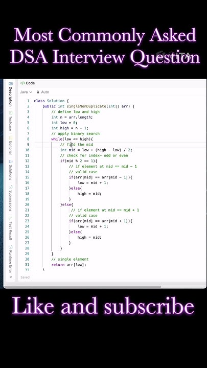 Single Element in a Sorted Array | Binary Search | Interview Prep | Quick Recap | Leetcode - 540 ...