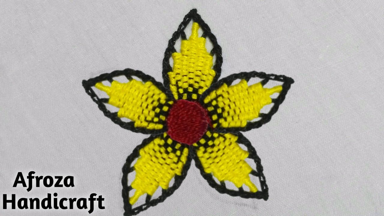 Hand Embroidery Romanian Macrame Stitch, Flower Embroidery Tutorial ...