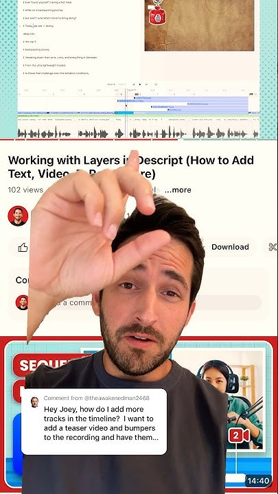 How to add tracks and layers in Descript’s timeline #descript #videoediting - YouTube