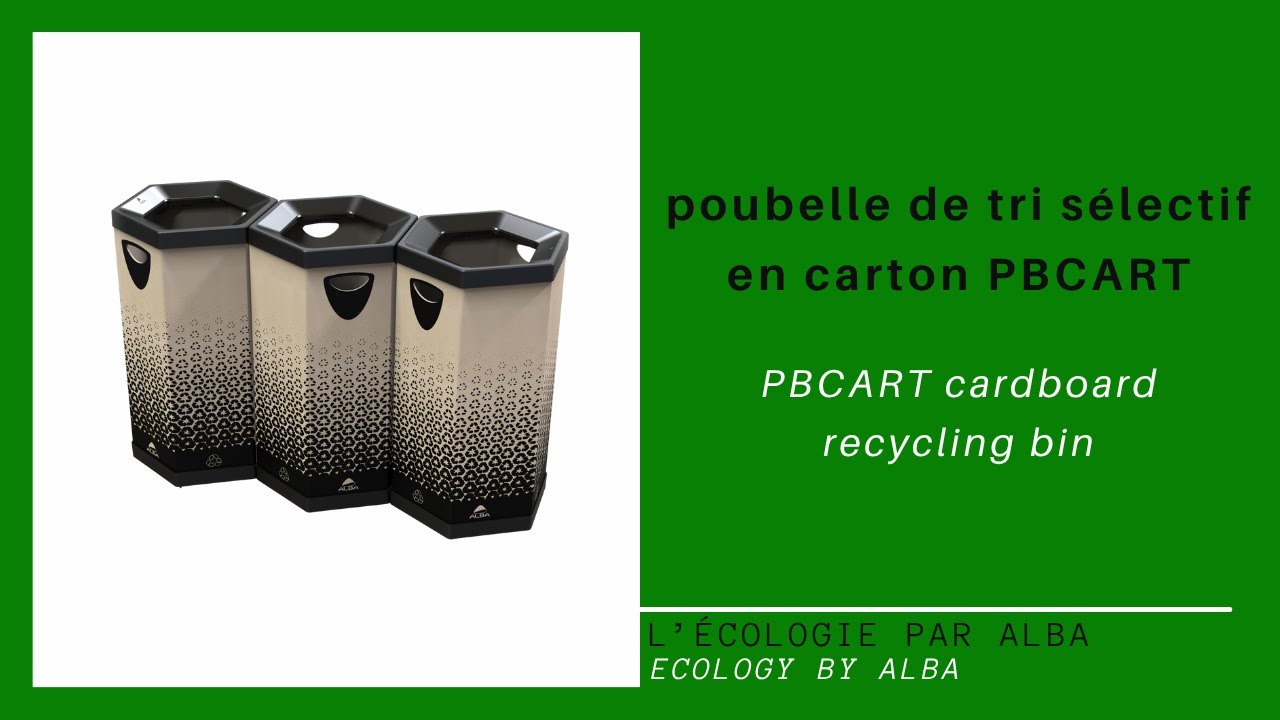 POUBELLE DE TRI SÉLECTIF ET RECYCLAGE EN CARTON - PBCART - Montage sans ...