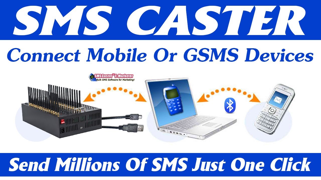 How To Connect Mobiles Or GSM Devices With SMS Caster - YouTube