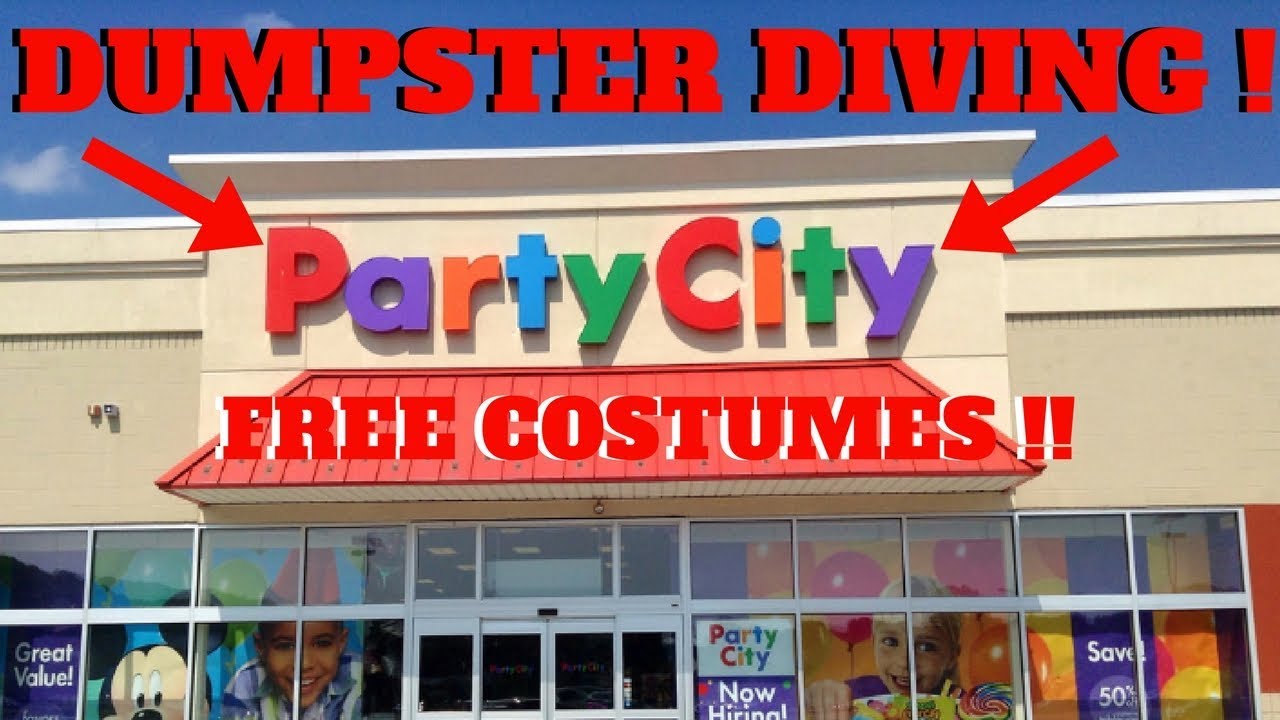 FREE COSTUMES! Dumpster Diving At Party City! - Dumpster Dive Night #66 ...