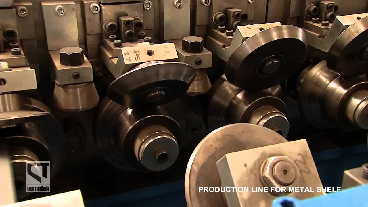 Production Line For Metal Shelf - YouTube