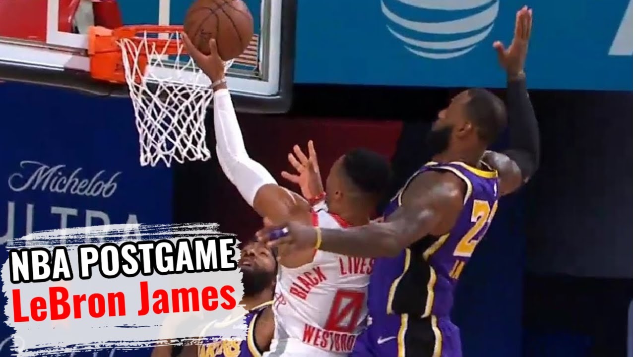 LeBron James Postgame Interview - Game 3 | Lakers vs Rockets ...