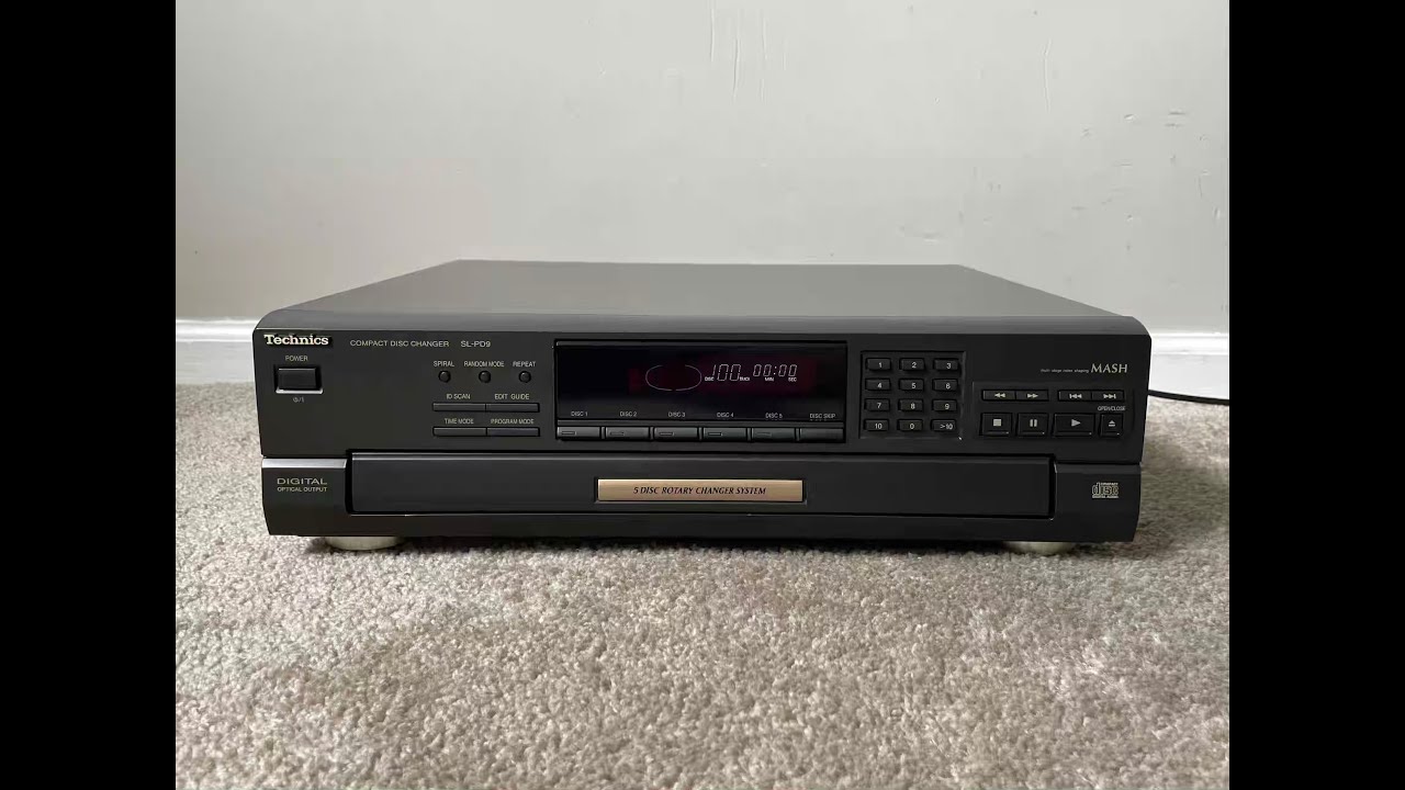 Technics SL-PD9 5 Compact Disc CD Player Changer - YouTube