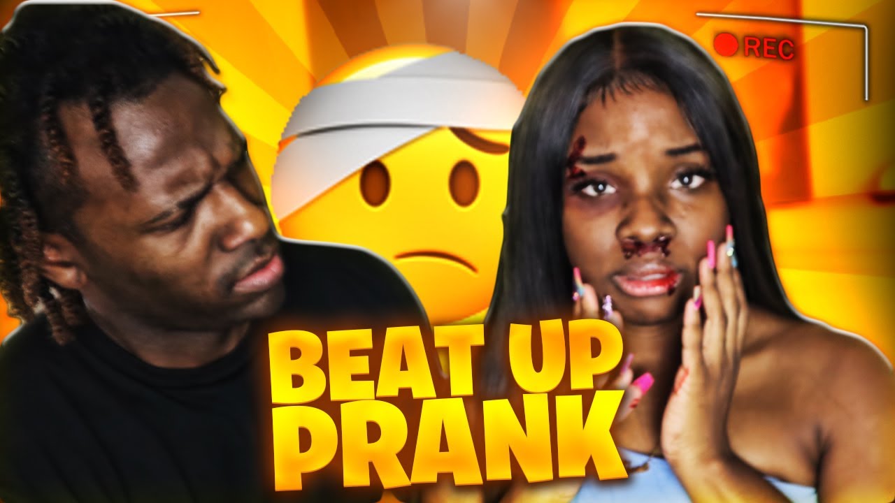 I GOT BEAT UP PRANK ON BOYFRIEND *CUTE REACTION* - YouTube