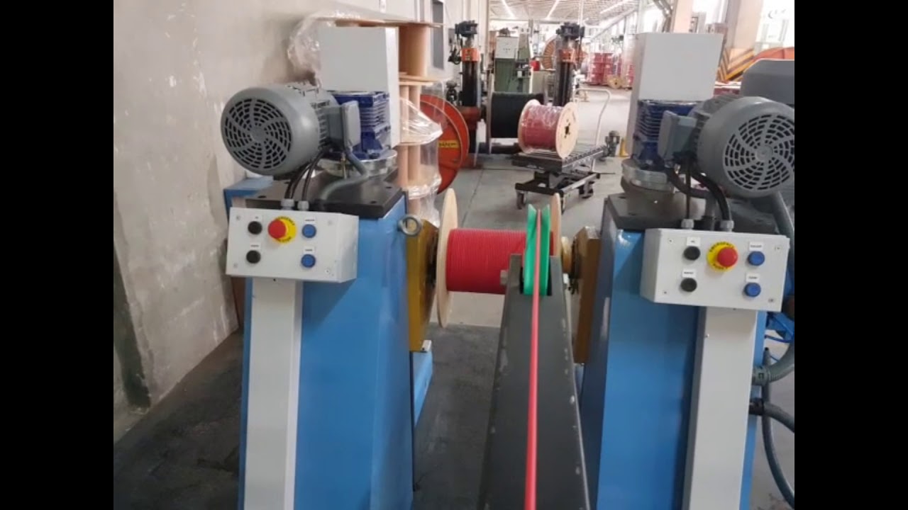 Cable Rewinding Machine - Kablo Aktarma Makinesi - YouTube