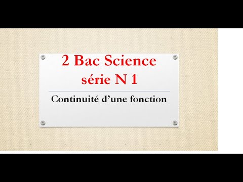 2 Bac Science exercice 5 de la série de continuité@Maths forall - YouTube