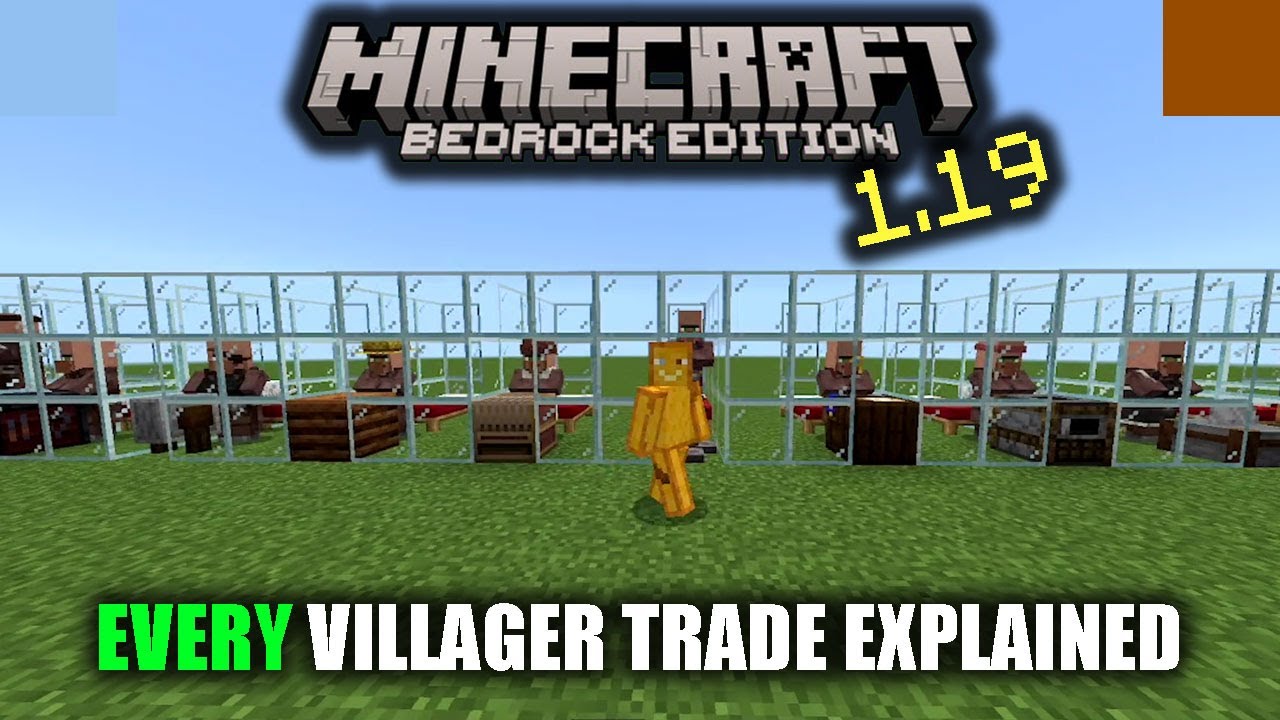 ALL THE VILLAGER TRADES EXPLAINED IN MINECRAFT BEDROCK 1.19 - YouTube