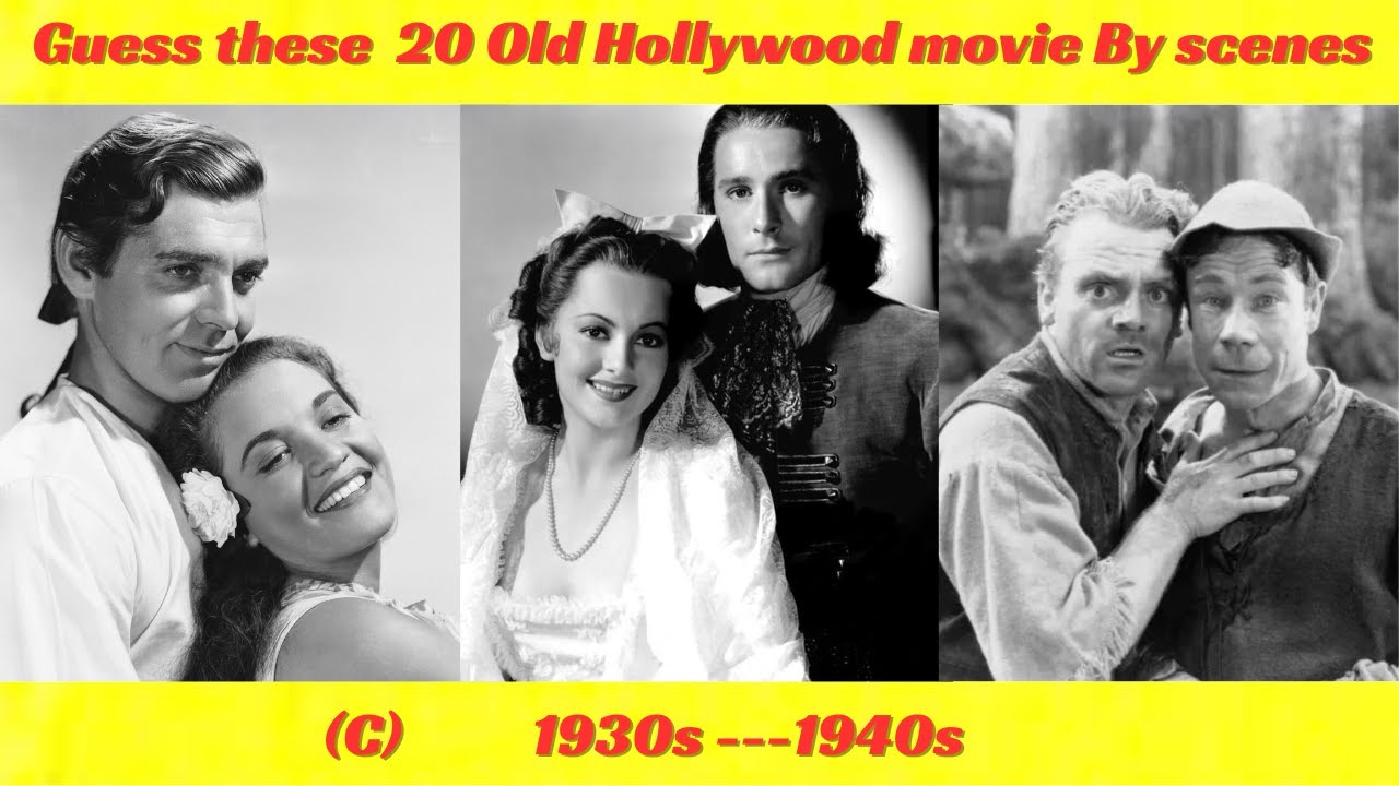 Guess these 20 Old Hollywood movie By scenes - YouTube