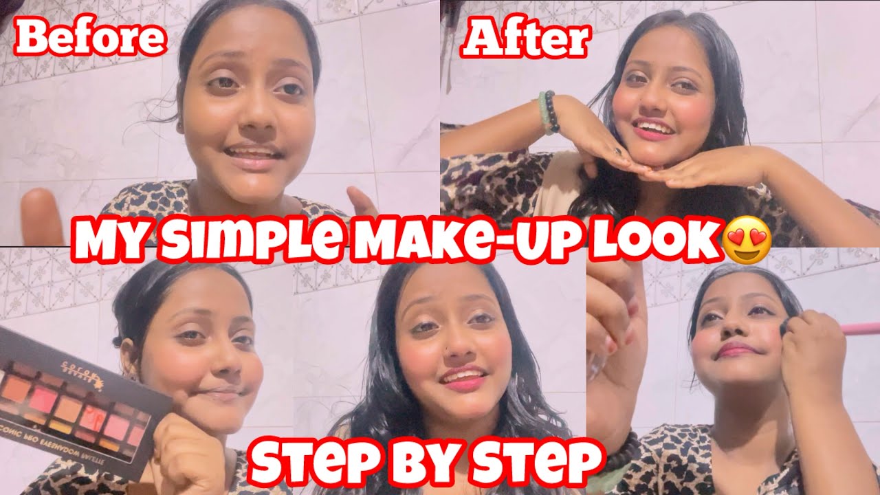 My Simple Make-Up Look😍| Step By Step💅| Makeup Tutorial💄 ...