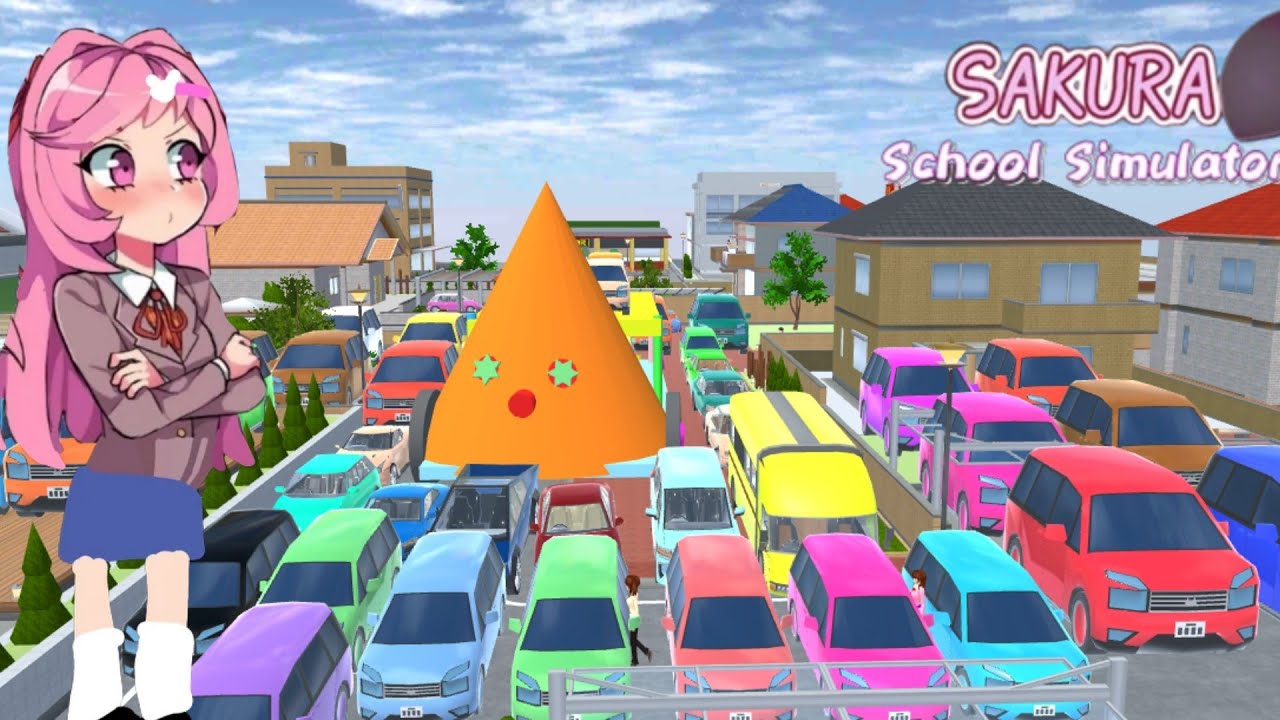 Sakura Car collection at monsters truck 🤯||🌈 Sakura School simulator 🤯 ...