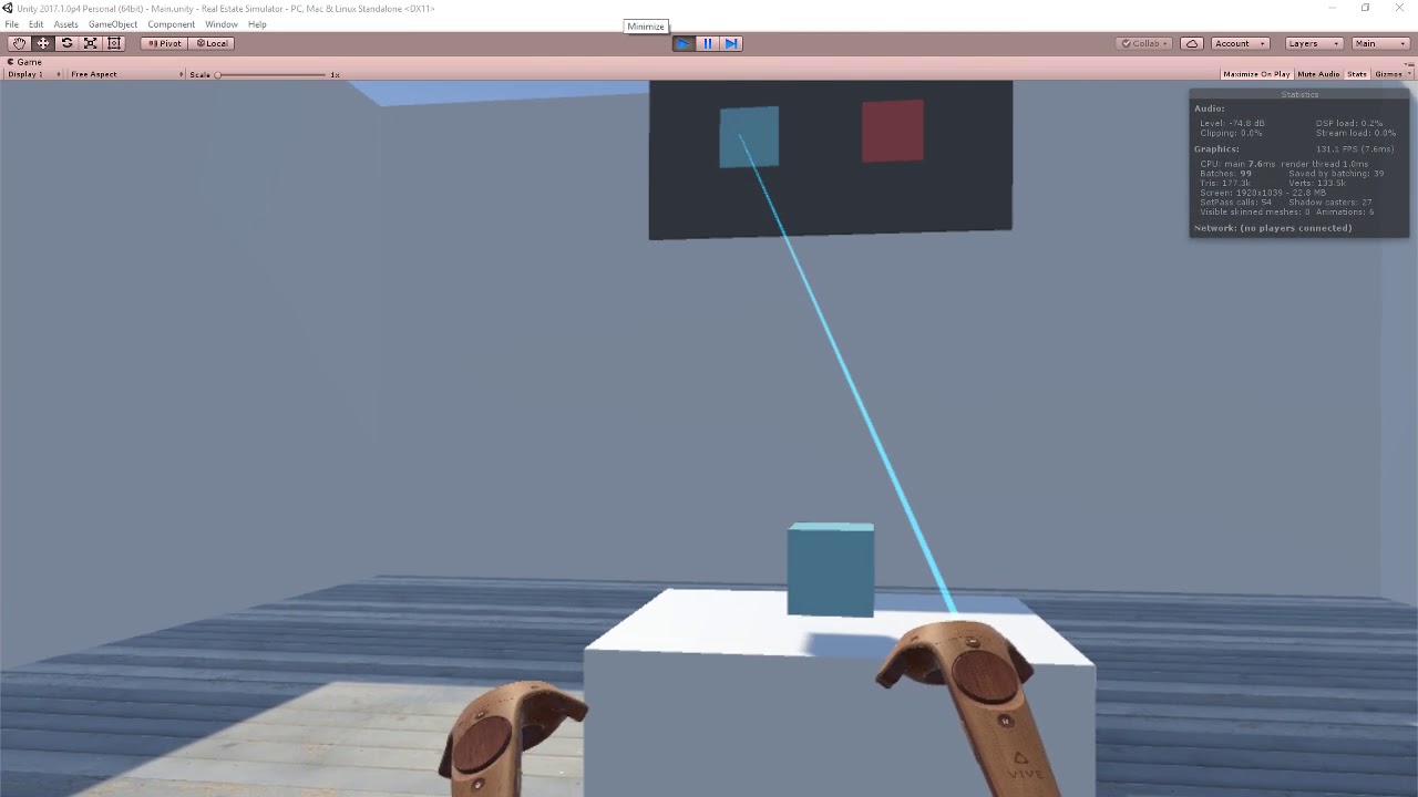 VR_interaction testing - laser pointer 3 - YouTube
