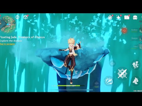 Genshin Impact Entering Into Waterfall in Floating Jade, Treasure of ...