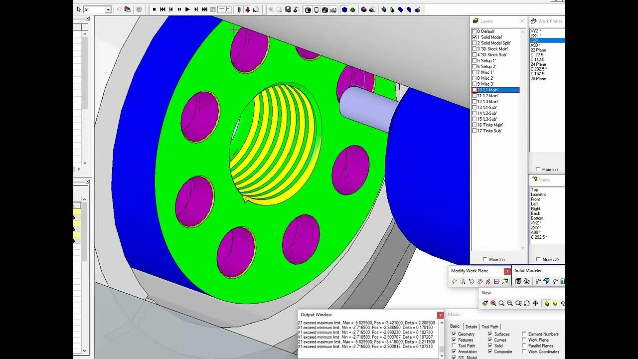 Esprit programming Tsugami 38MM - YouTube