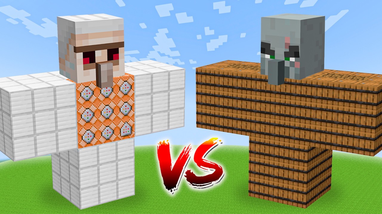 Iron Golem vs Illager Mobs Minecraft Mob Battle ! - YouTube
