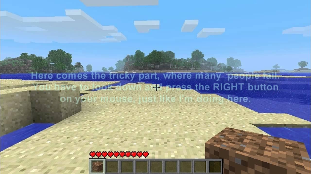 Minecraft: How to place down a block! - YouTube
