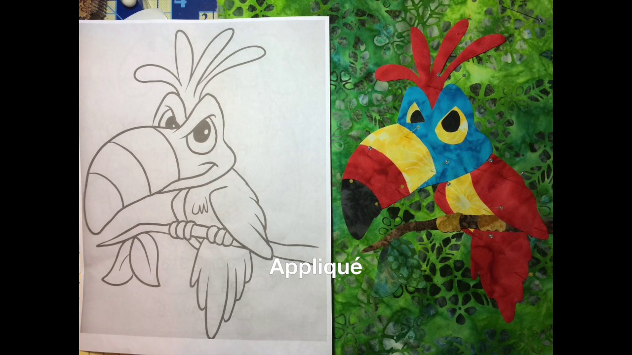Appliqué from Coloring Book - YouTube
