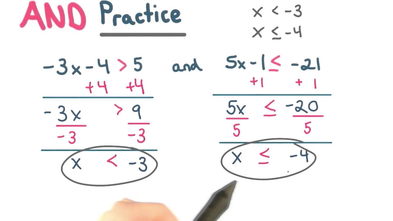 Compound Inequality Practice - Visualizing Algebra - YouTube