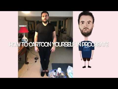 HOW TO CARTOON YOURSELF IN PROCREATE 👩🏻‍🎨🎨 - YouTube
