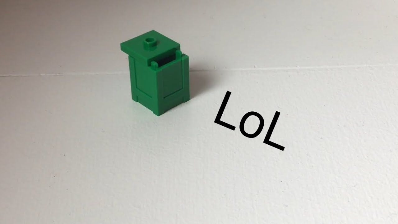 How to Build a Working LEGO Trash Can (minifigure scale) - YouTube