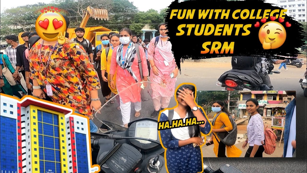 FUN WITH😂COLLEGE STUDENTS😍ON RC200🔥AT SRM UNIVERSITY💥||HER SMILE😍 ...