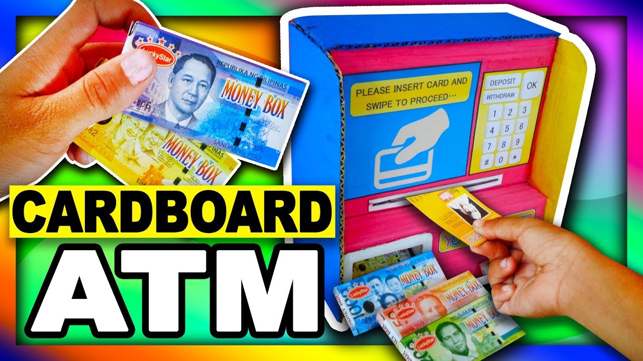 WOW! CARDBOARD ATM! + CANDIES & TOYS | Super Crafty! - YouTube