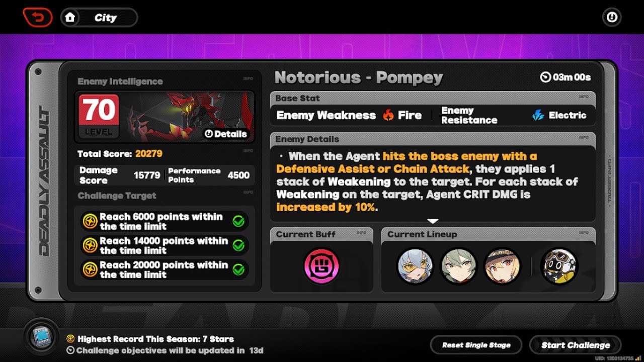 Deadly Assault Notorius Pompey 3 Star | Soldier 11 | ZZZ (Zenless Zone ...