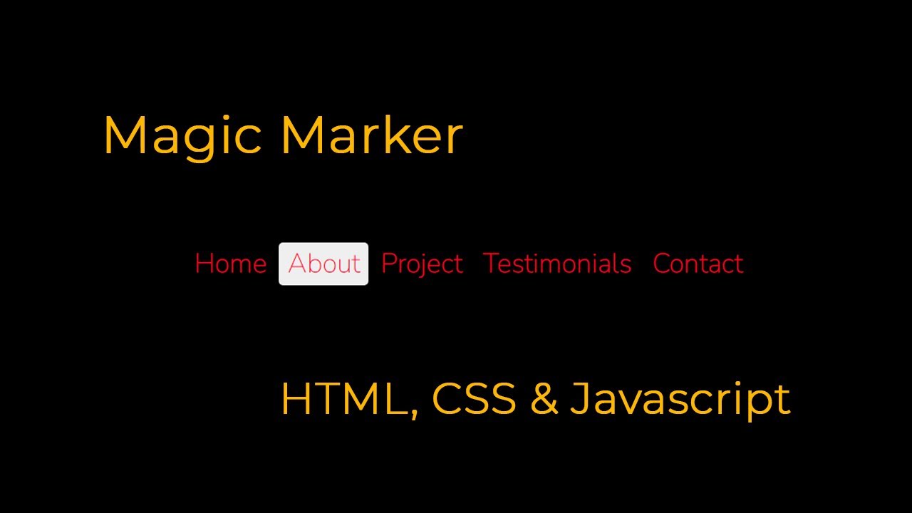 Magic Navigation Menu Indicator Html Css Javascript Cspoint Youtube 4088