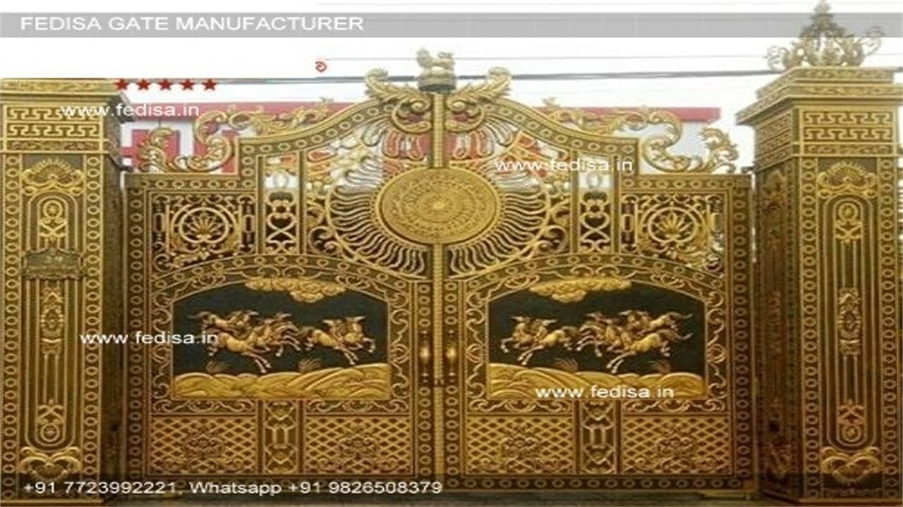 Main Gate Design Gate Color Gate Design With Boundary Wall Main Gate ...