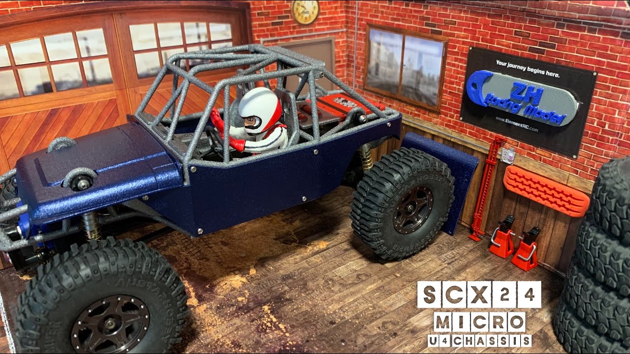 AXIAL SCX24 JEEP Micro crawler mini U4 chassis Assembly - YouTube